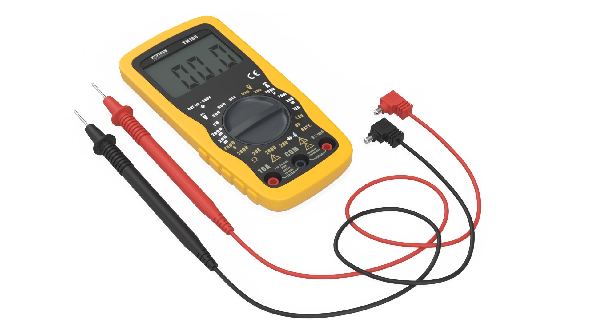 Digital Multimeter With Probes 3D Model - TurboSquid 2237345