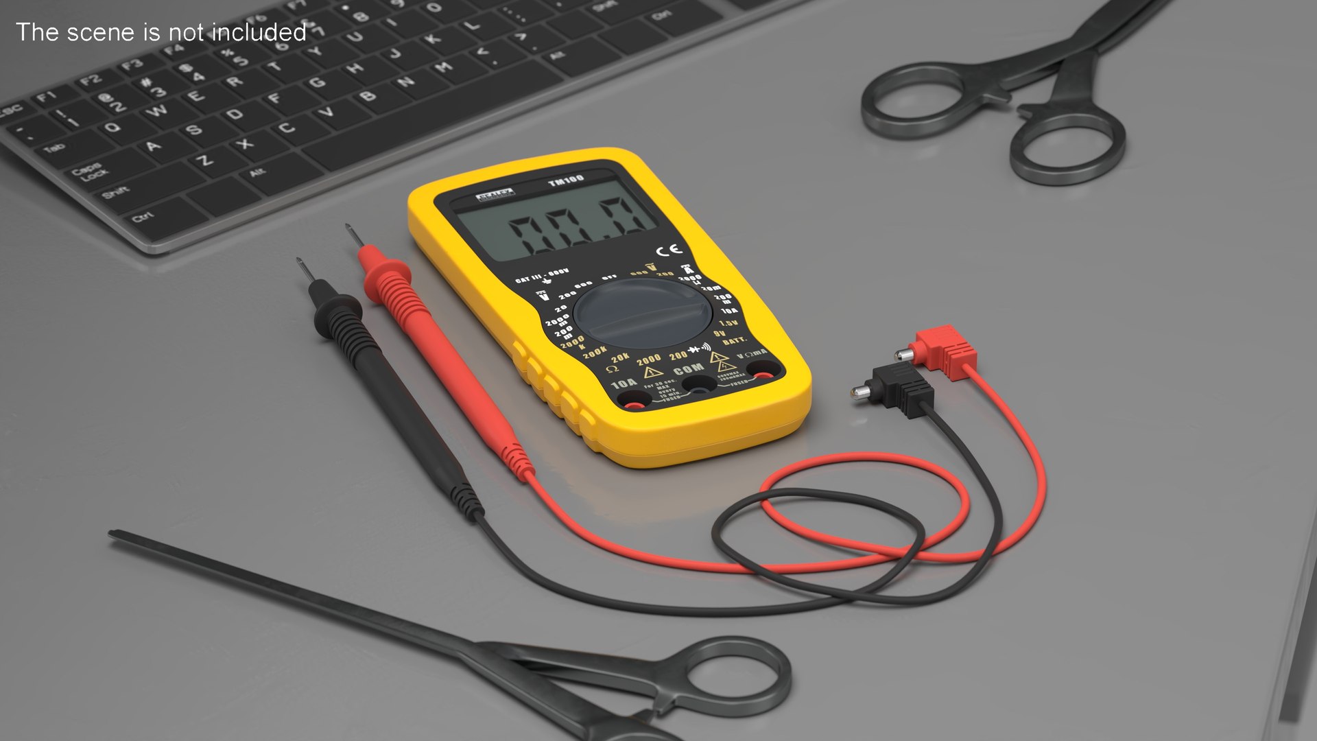 Digital Multimeter With Probes 3D Model - TurboSquid 2237345