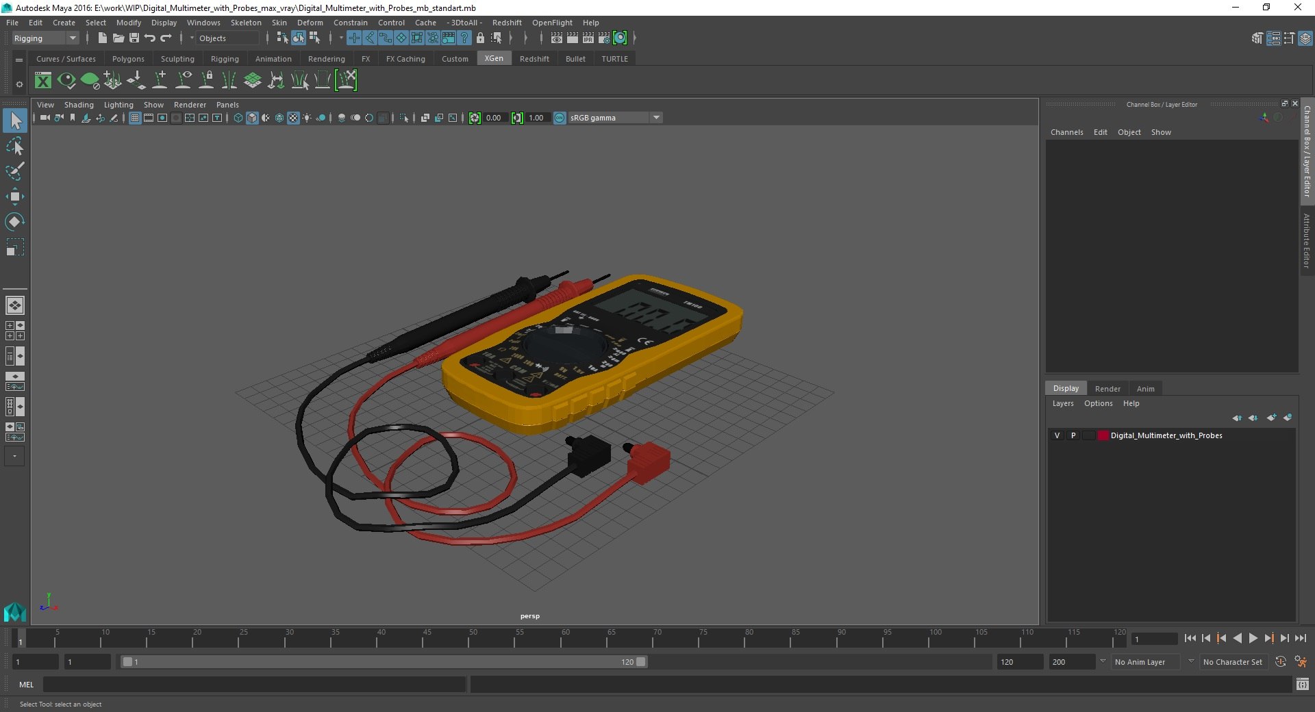 Digital Multimeter With Probes 3D Model - TurboSquid 2237345