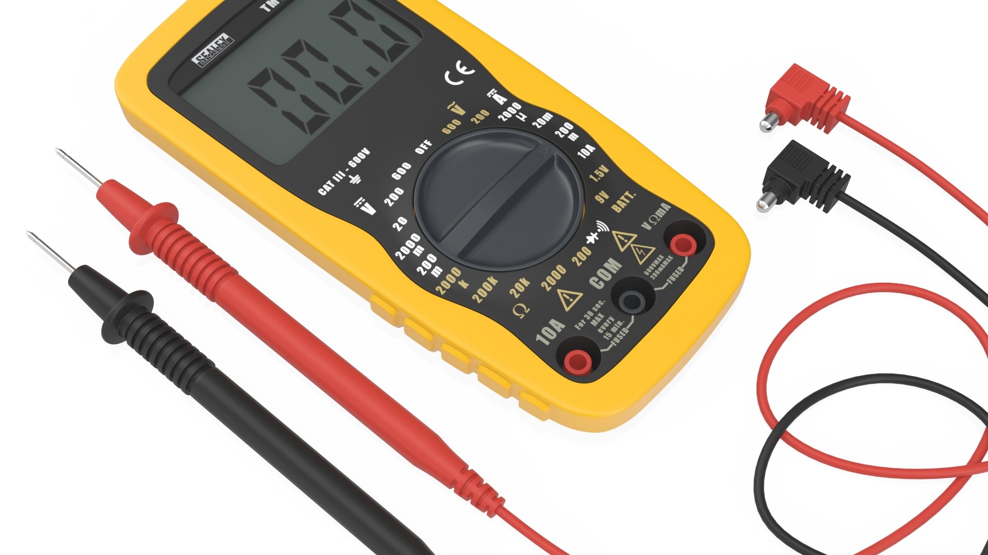 Digital Multimeter With Probes 3D Model - TurboSquid 2237345