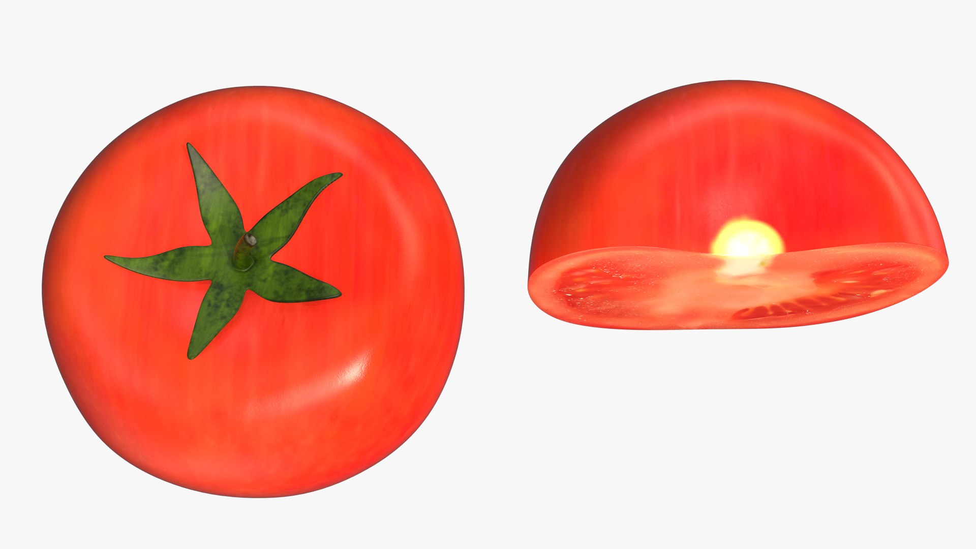 Bell Peppers And Tomato 4K PBR 3D Model - TurboSquid 1923221