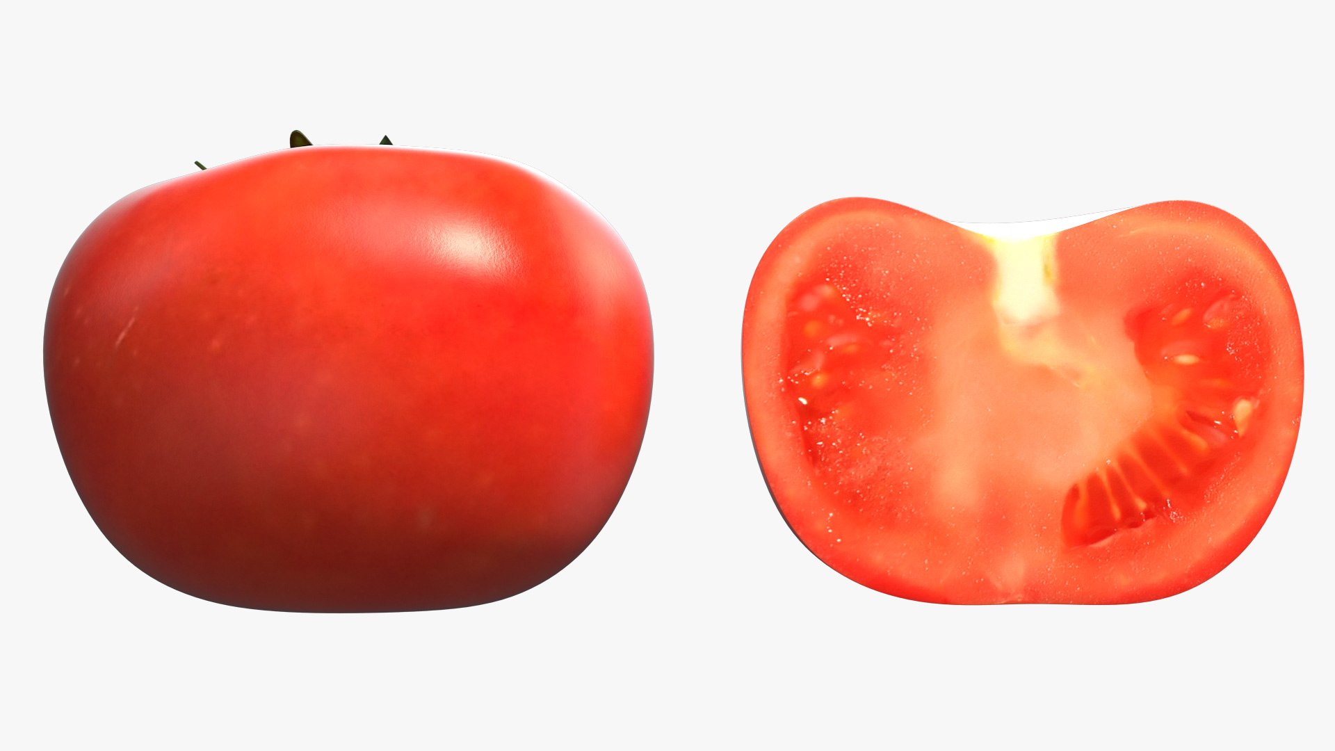 Bell Peppers And Tomato 4K PBR 3D Model - TurboSquid 1923221