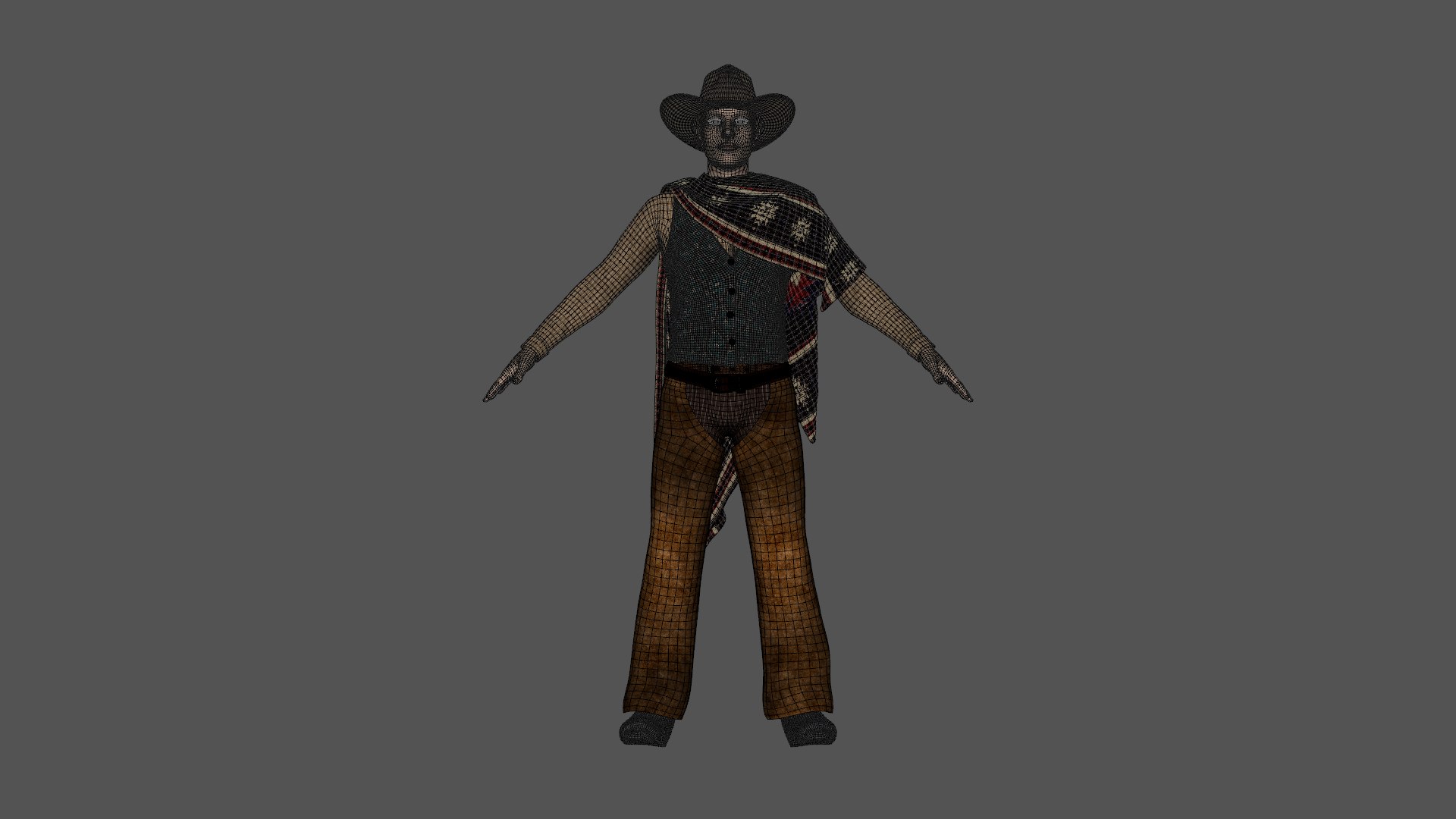 3D Wild West Sunset Rider Cowboy Low-poly - TurboSquid 2343695