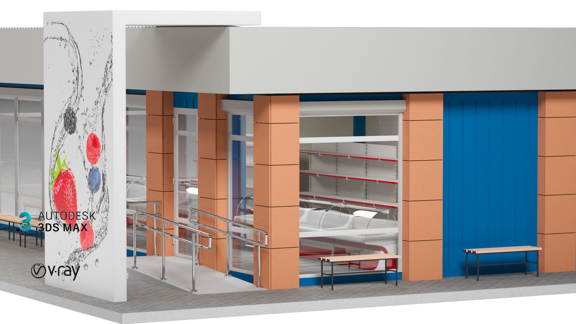 3D Mini Market Store Model - TurboSquid 2230315