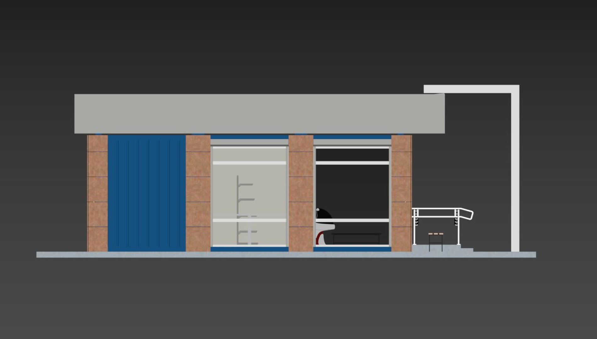 3D Mini Market Store Model - TurboSquid 2230315