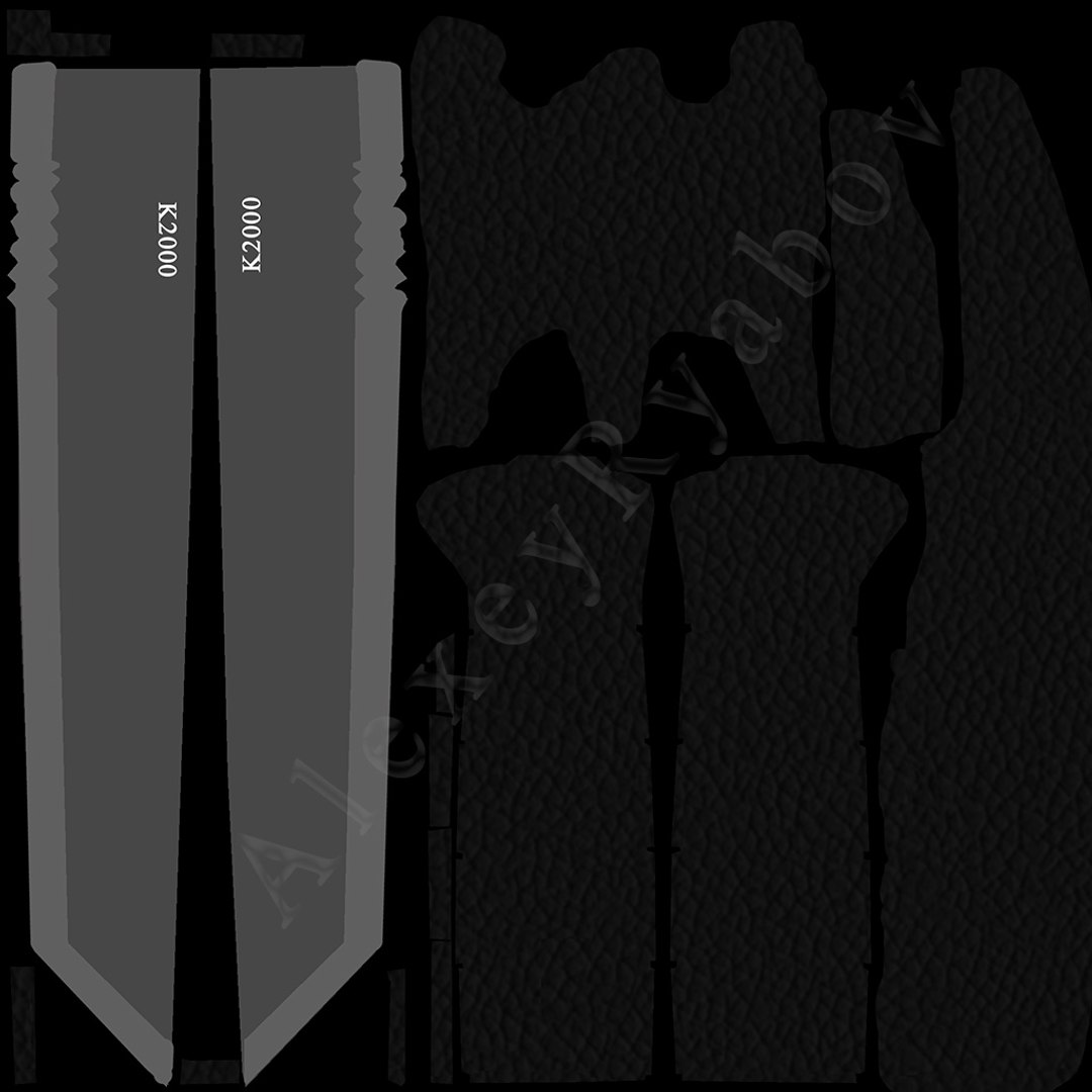 knife k2000 3d model