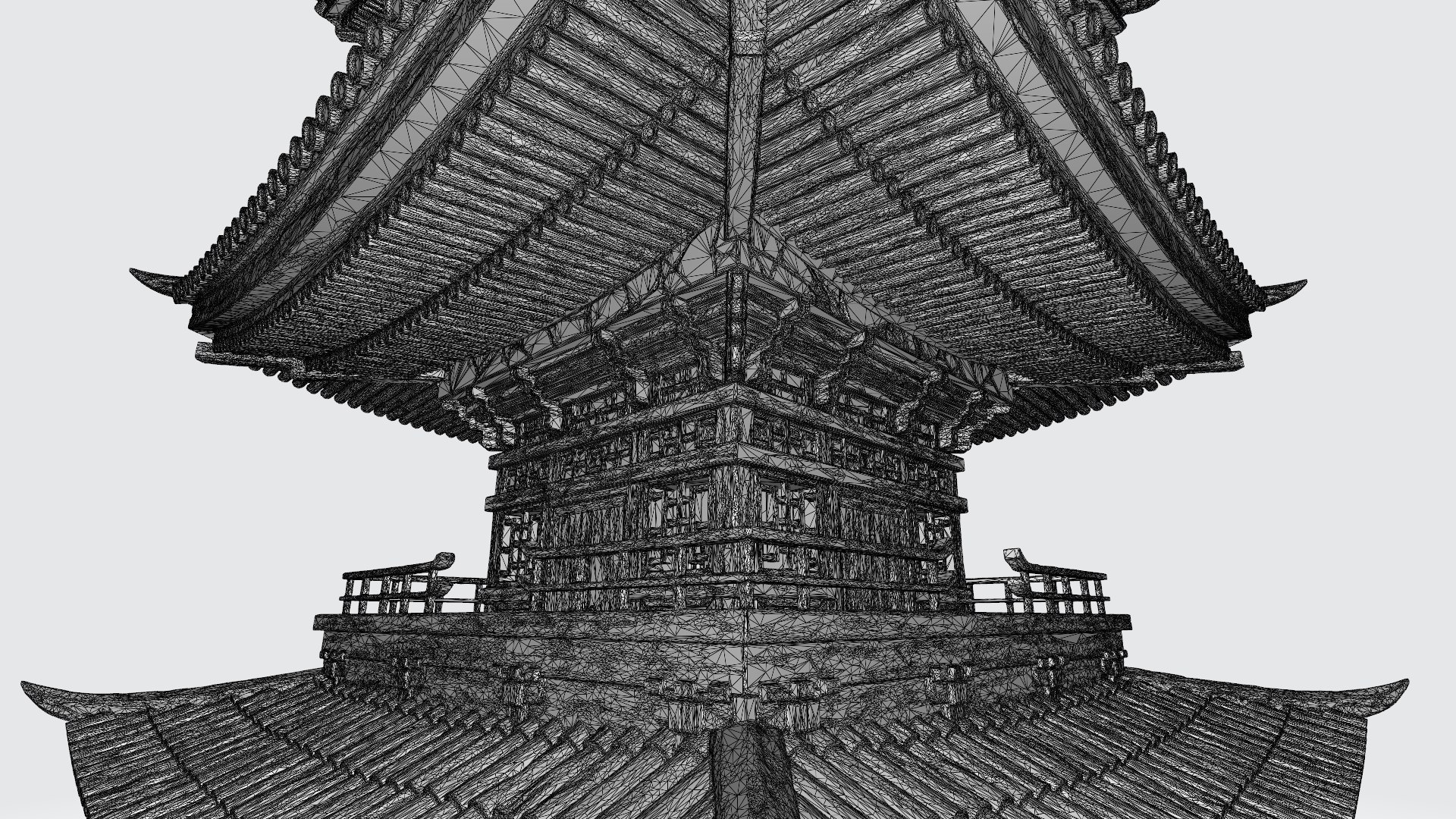 High Chinese Temple 3D Model - TurboSquid 1948078