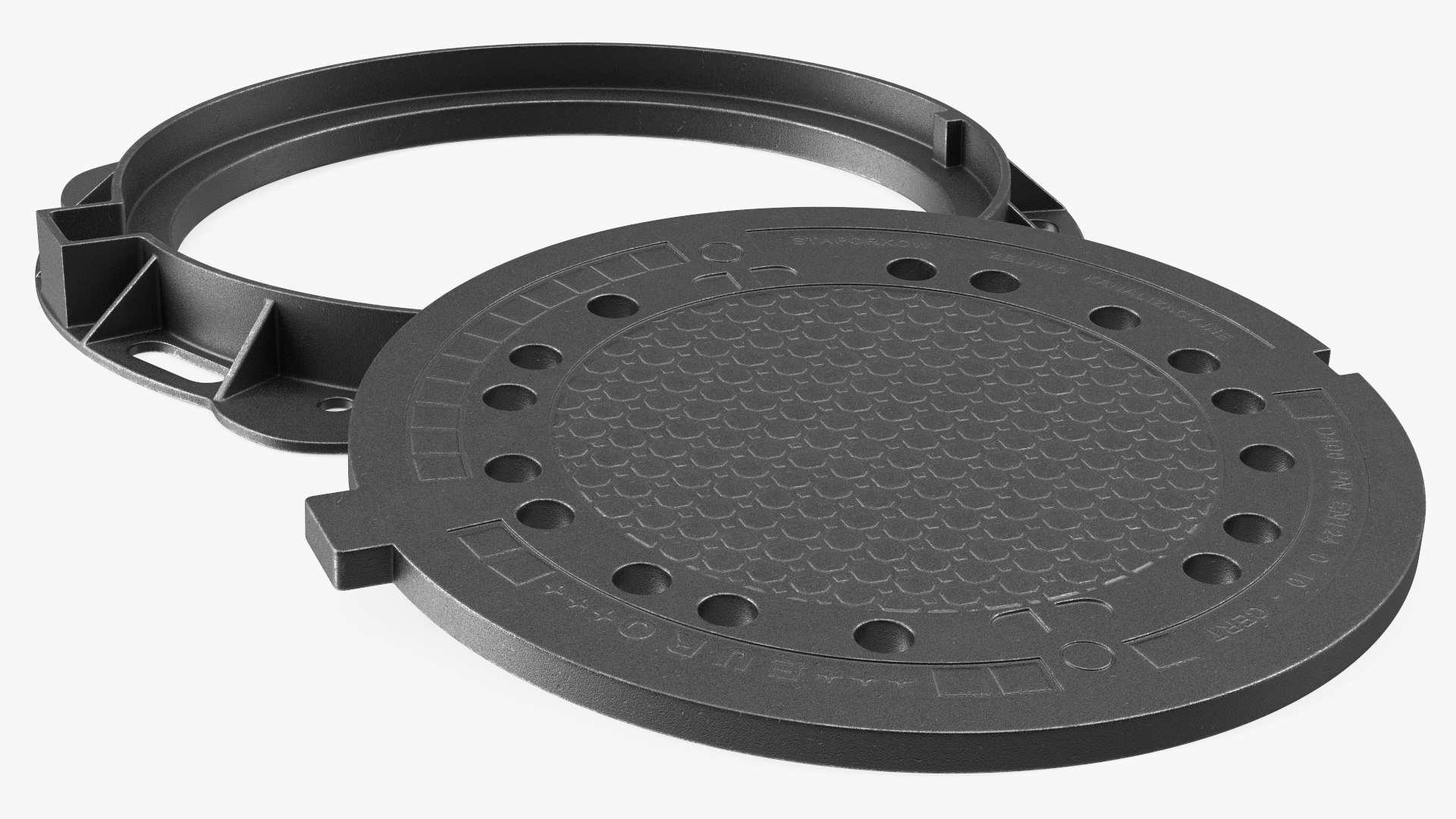 3D Steel Sewer Cover Lid New - TurboSquid 1958533