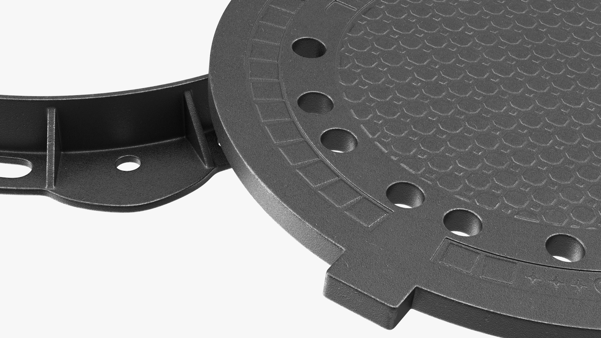 3D Steel Sewer Cover Lid New - TurboSquid 1958533