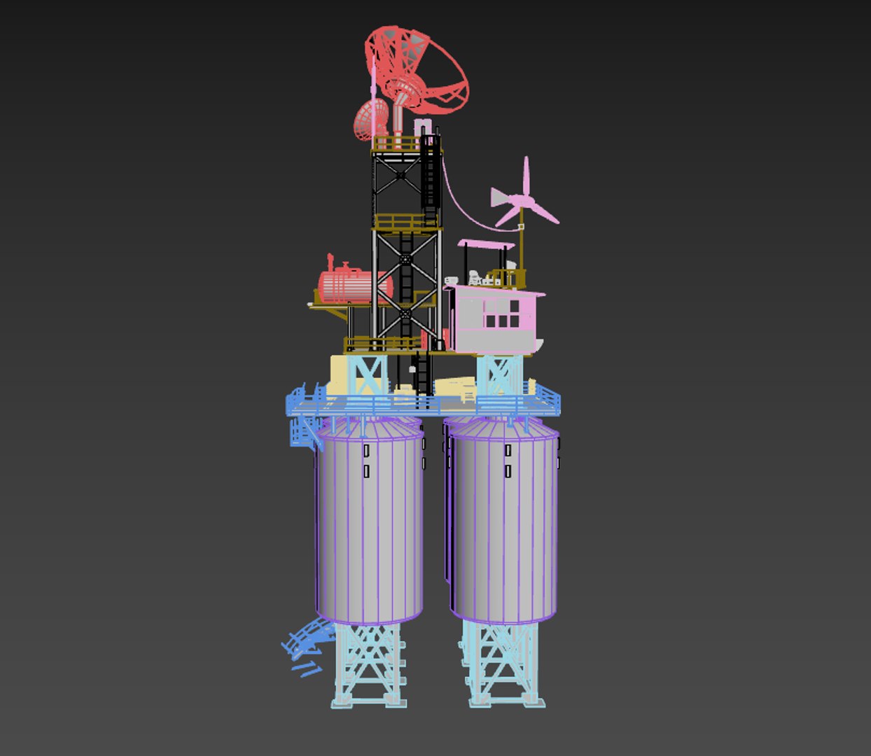 3D Post-Apocalyptic Outpost Tower 2 - TurboSquid 1730685