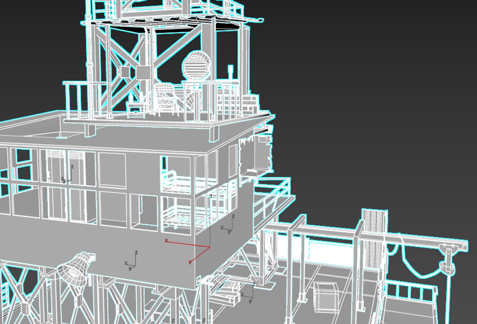 3D Post-Apocalyptic Outpost Tower 2 - TurboSquid 1730685