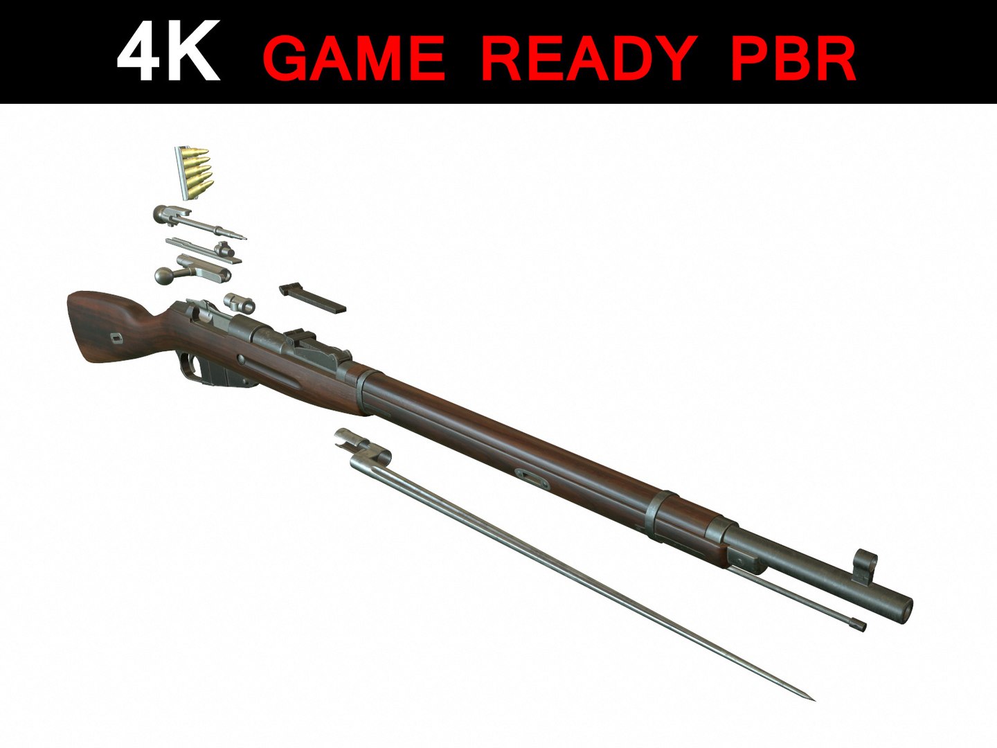 Soviet Riffle Mosin 3d Model