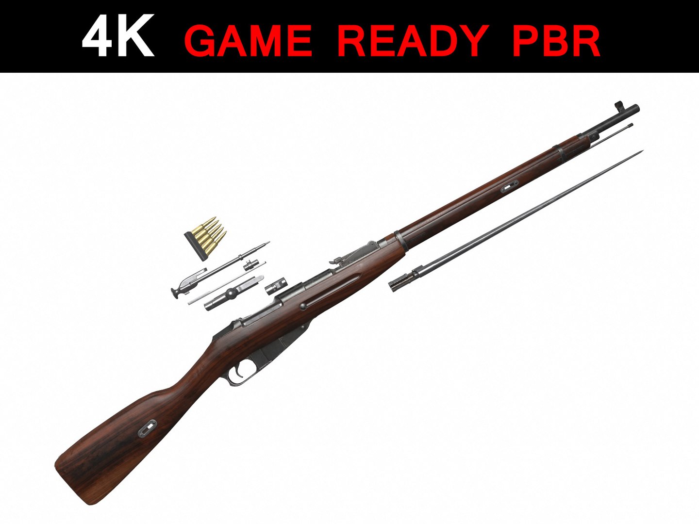 soviet riffle mosin 3d model
