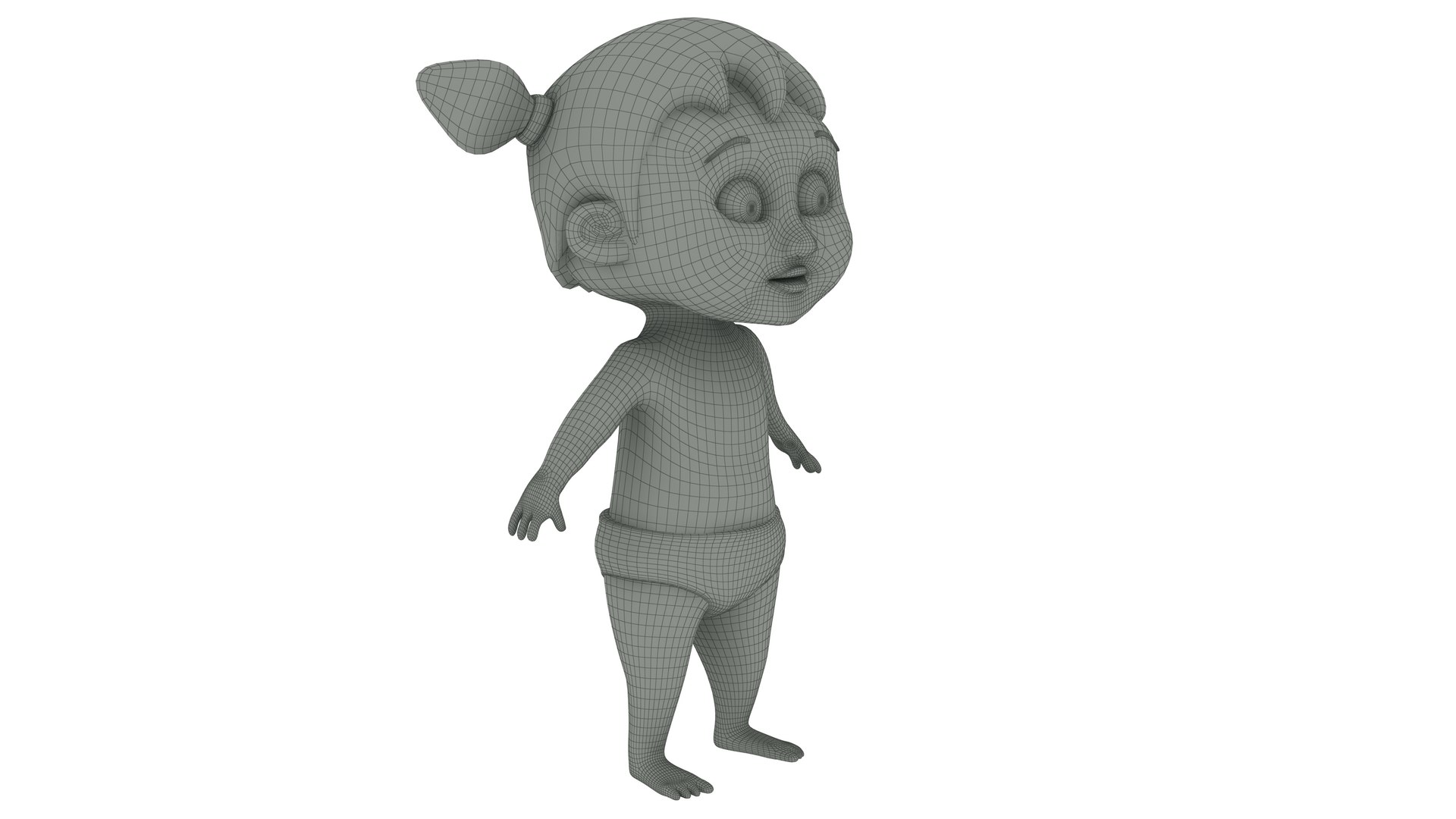 Cartoon Baby Girl 3D Model - TurboSquid 2214156