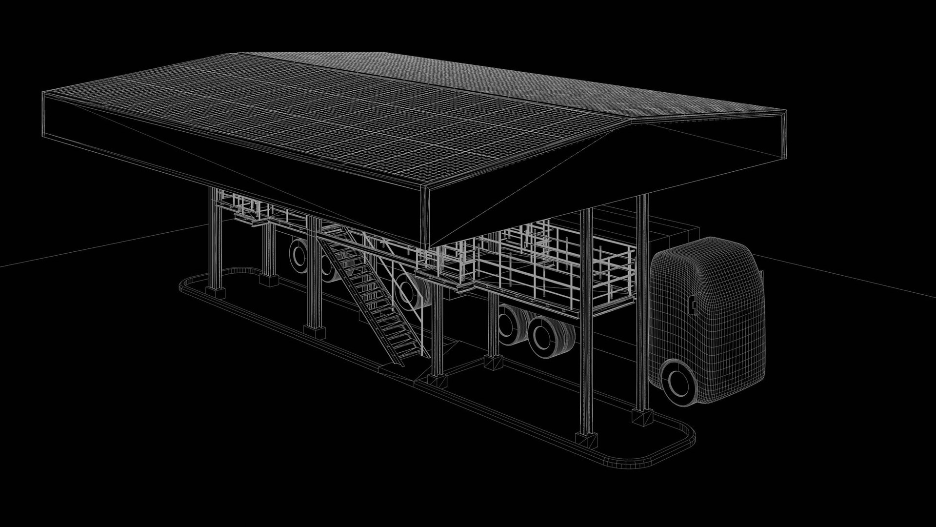 Solar Checkpoint Station 24i12 3D Model - TurboSquid 2275059
