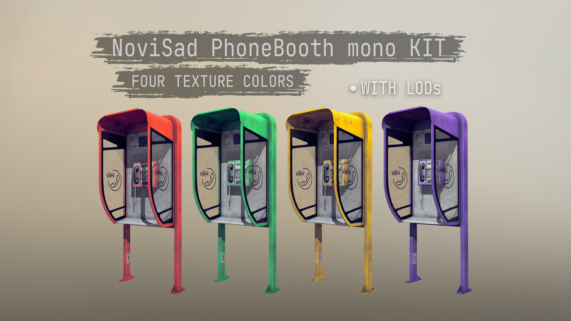 NoviSad PhoneBooth Collection 3D model - TurboSquid 2058931