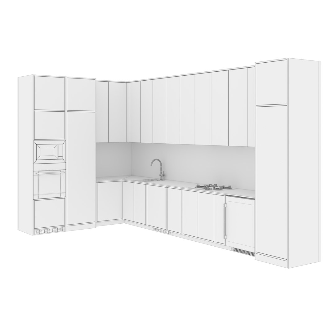 3D Kitchen Set 44 Model - TurboSquid 2187769