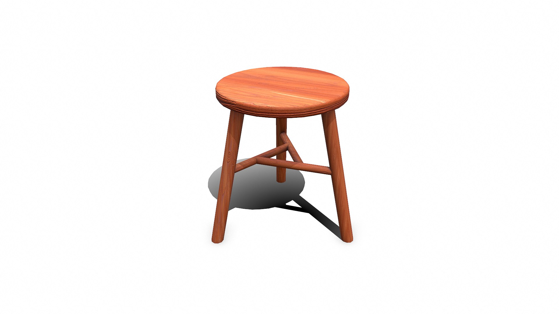 Free 3D Stylized Wooden Stool Low-poly PBR - TurboSquid 2318674