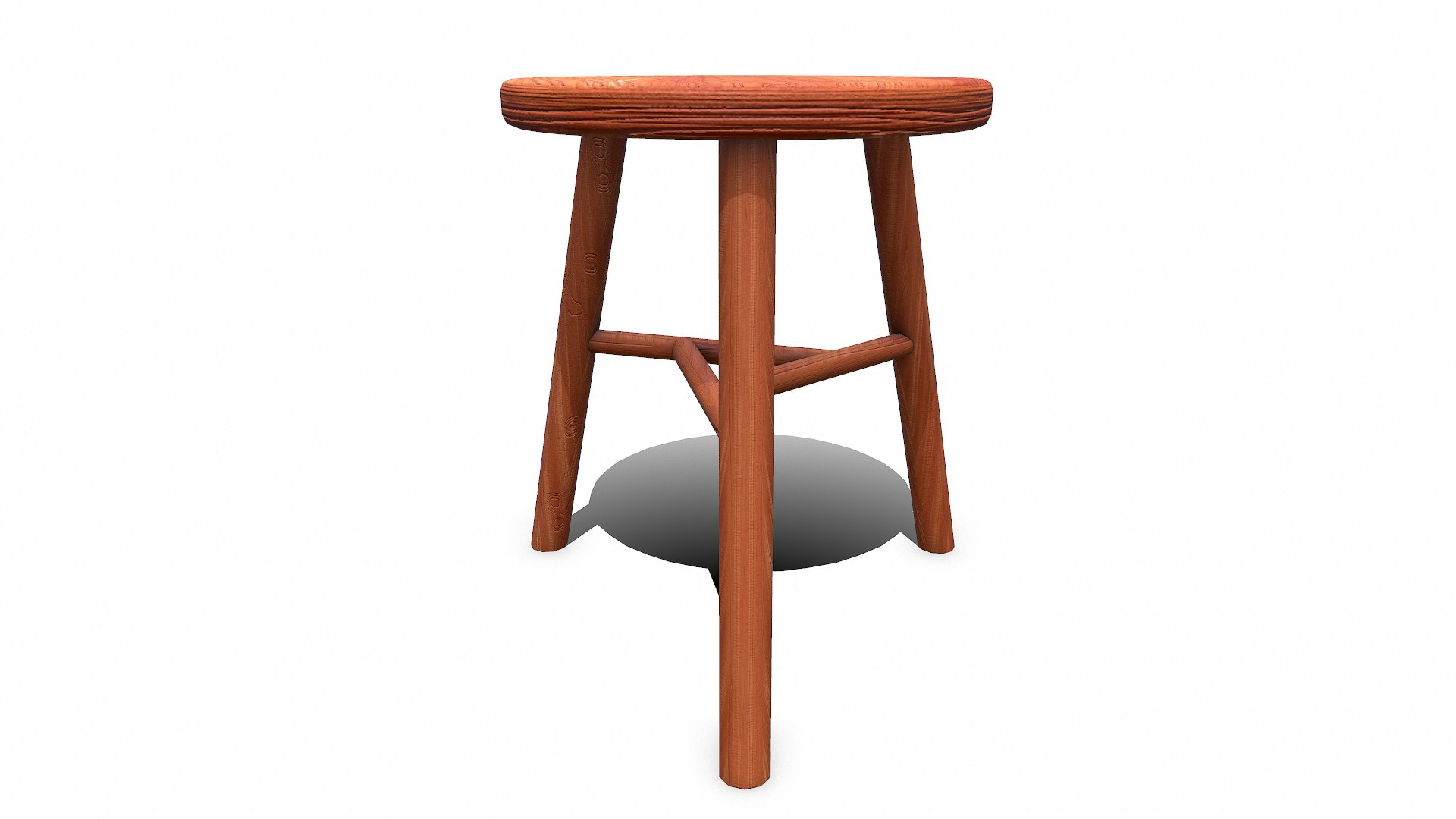 Free 3D Stylized Wooden Stool Low-poly PBR - TurboSquid 2318674