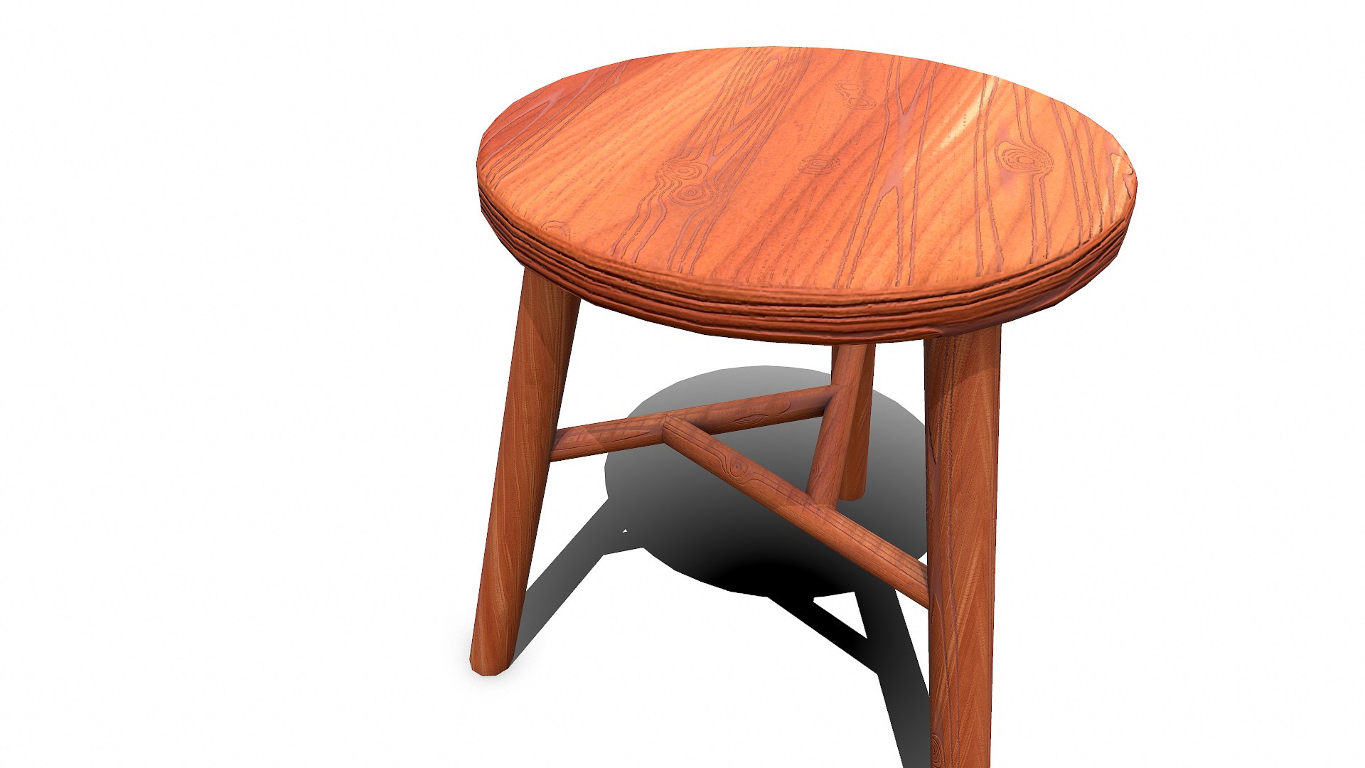Free 3D Stylized Wooden Stool Low-poly PBR - TurboSquid 2318674