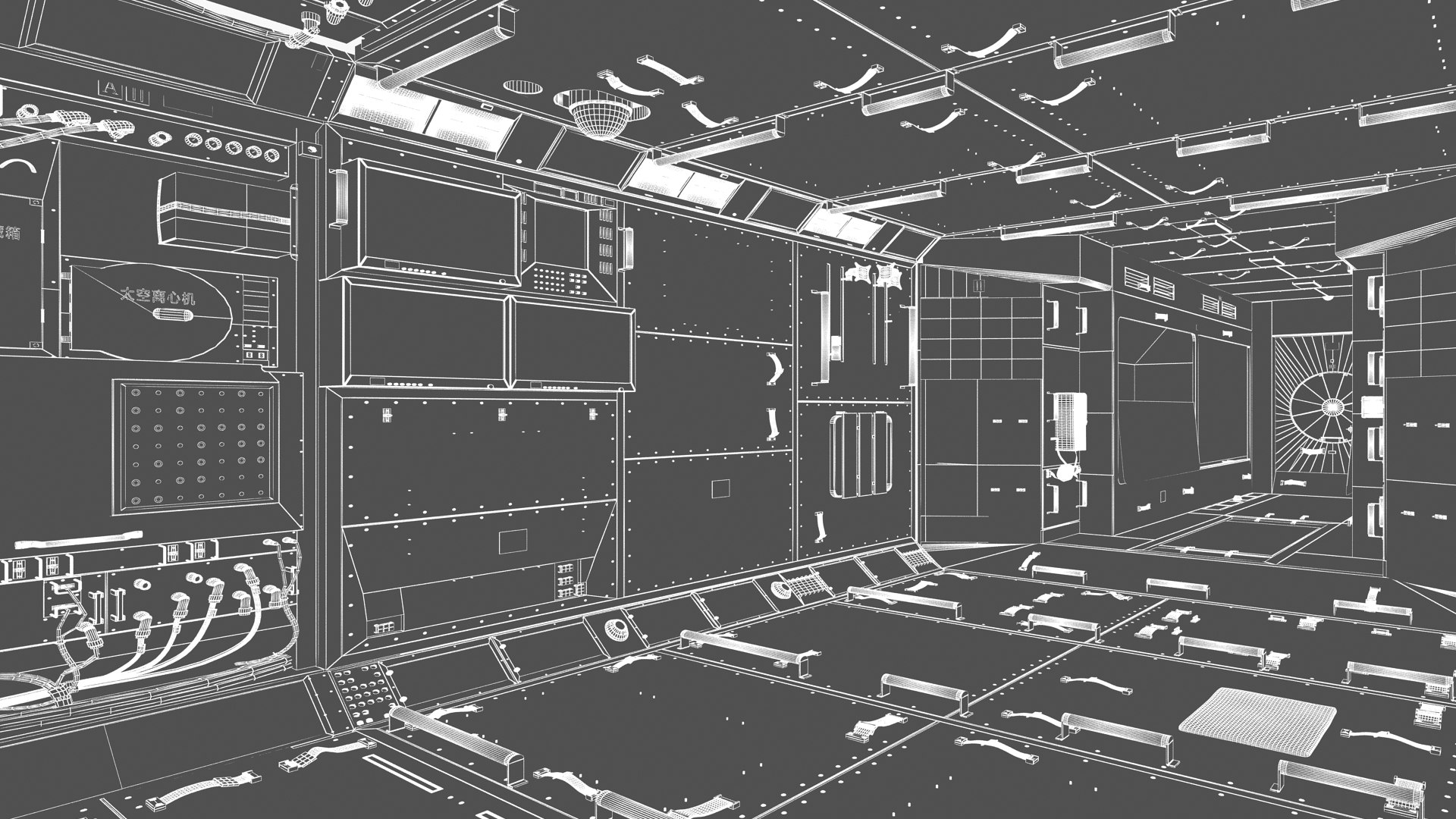 3D Model Chinese Space Station Tiangong Inside And Outside - TurboSquid ...