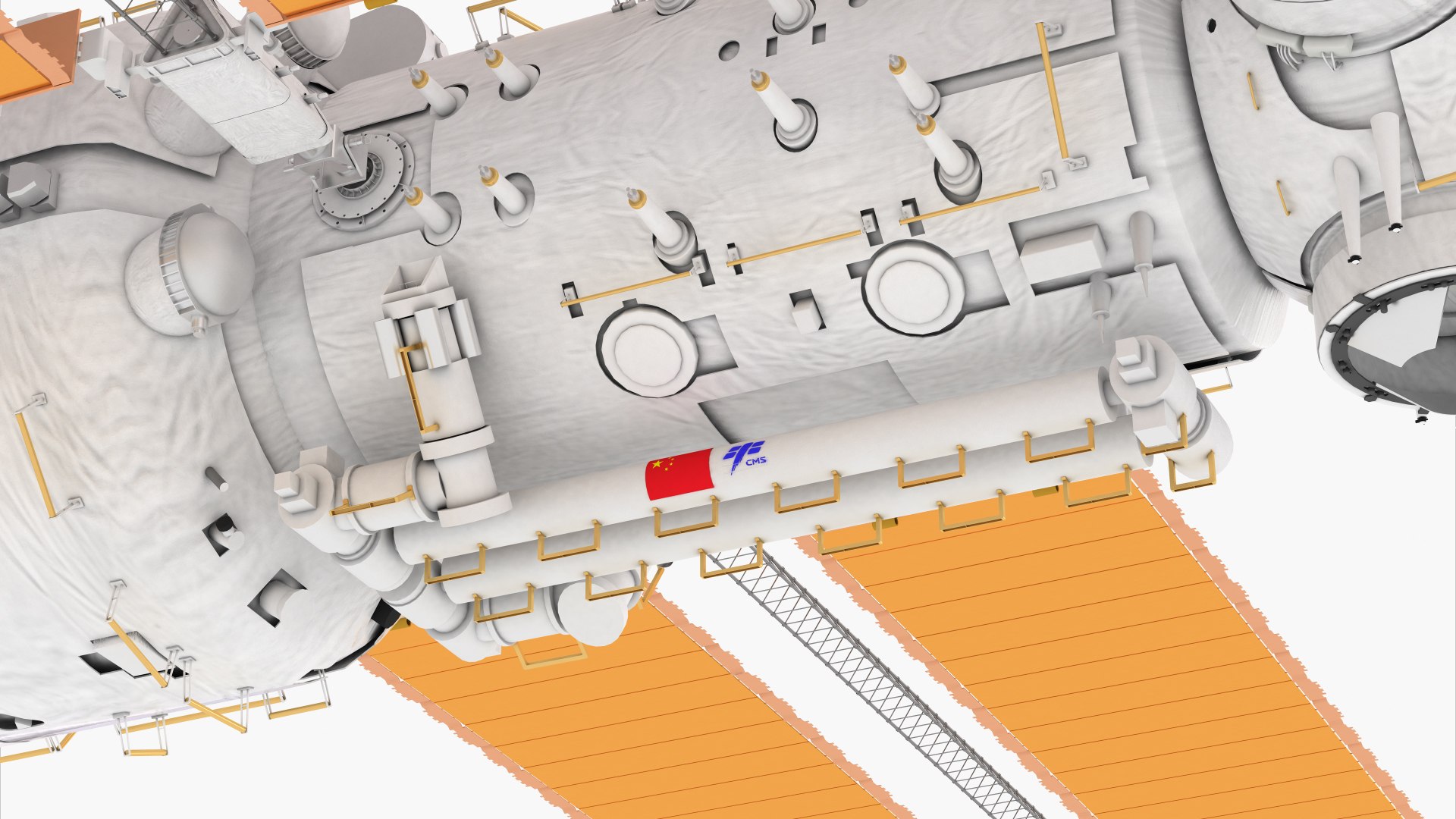 3D Model Chinese Space Station Tiangong Inside And Outside - TurboSquid ...