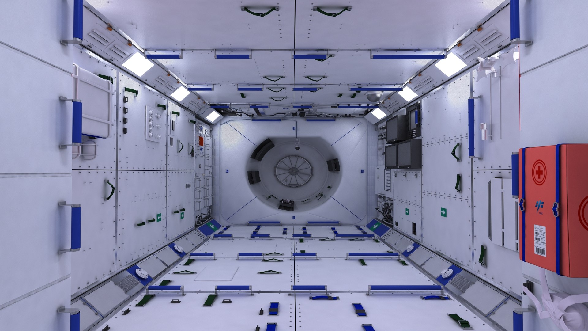 3D Model Chinese Space Station Tiangong Inside And Outside - TurboSquid ...