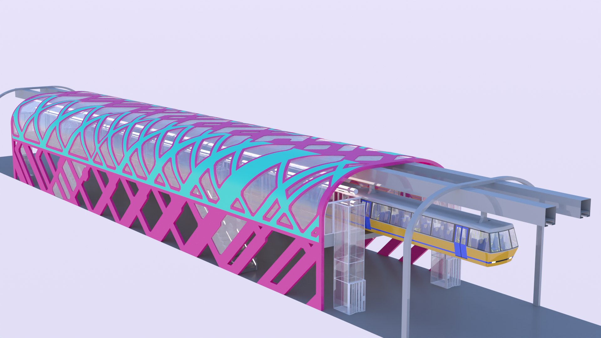 Elevated Train Stations 3D Model - TurboSquid 2210971