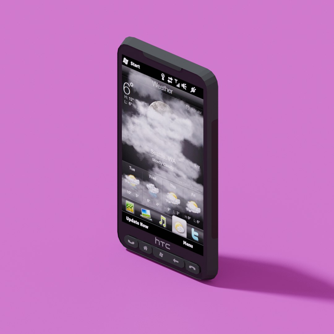 3D Model Htc Hd2 Mobile Phone - TurboSquid 1554469
