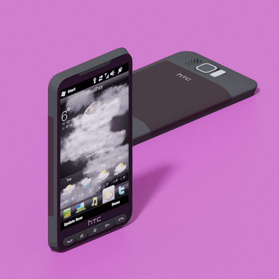 3D Model Htc Hd2 Mobile Phone - TurboSquid 1554469