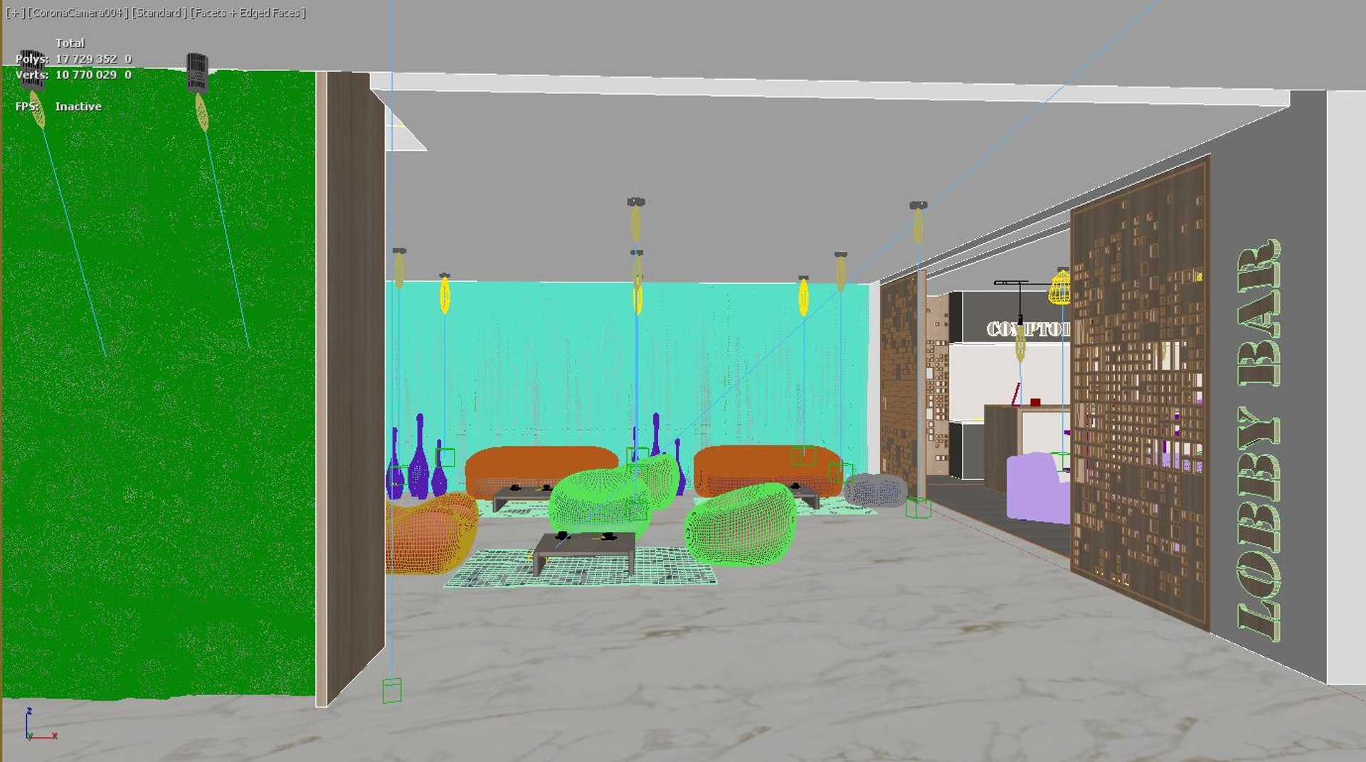 3D Modern Lobby Hotel - TurboSquid 2118457