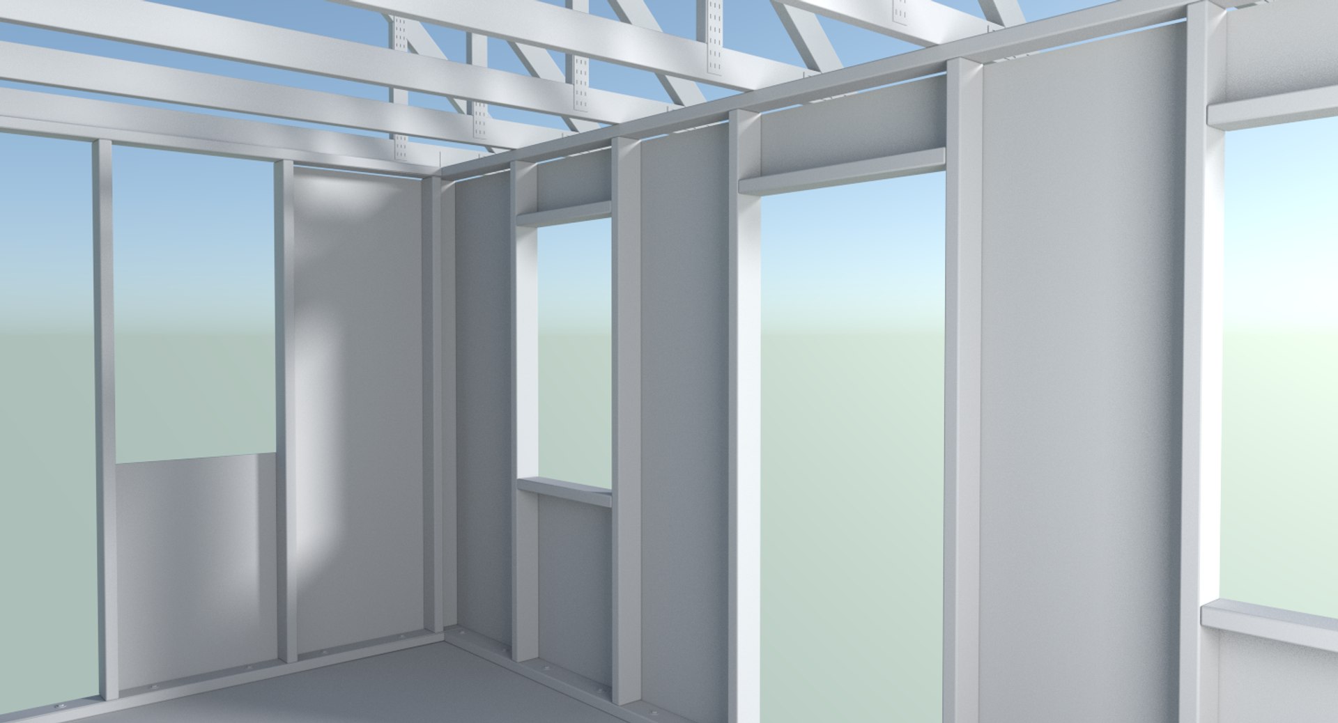 timber frame building construction 3d x