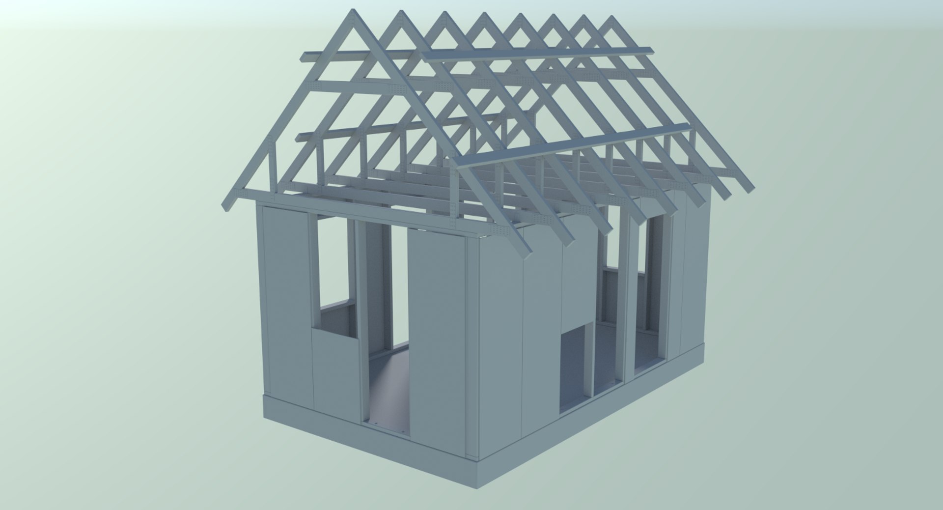 timber frame building construction 3d x