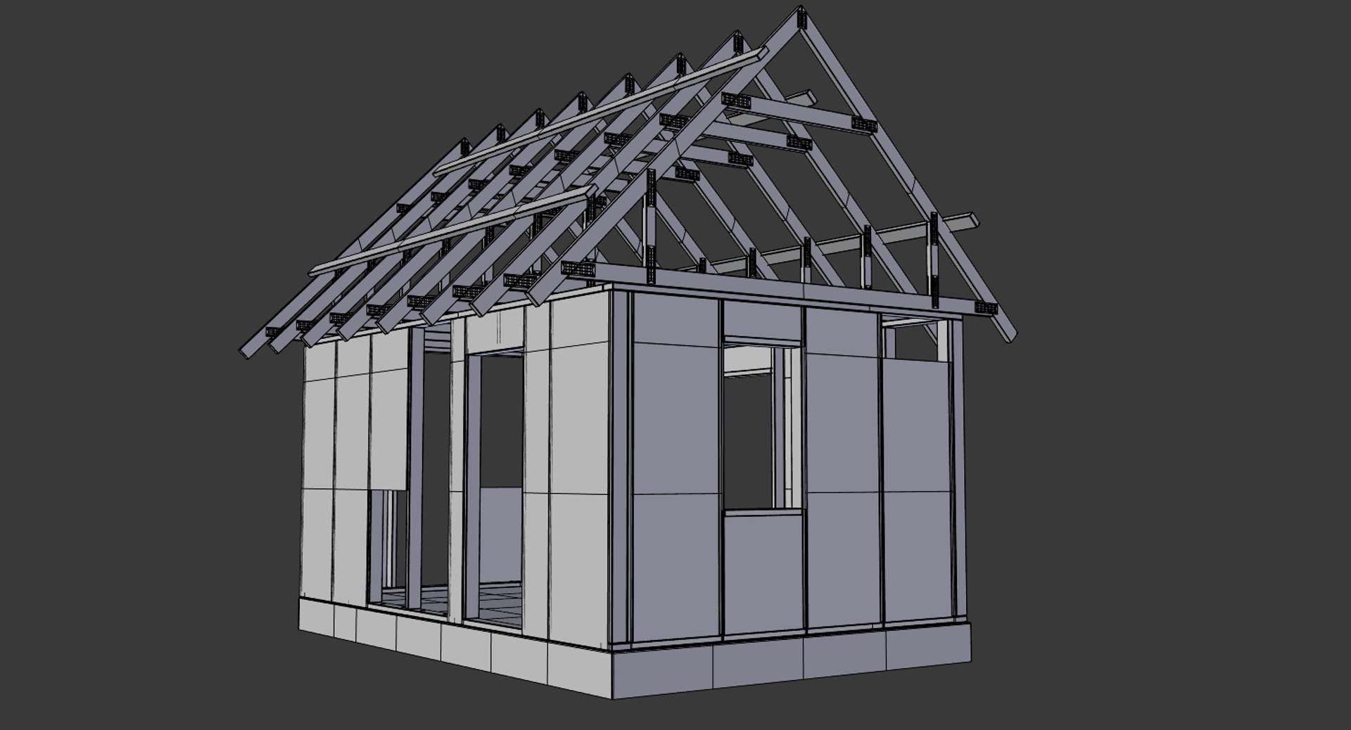 timber frame building construction 3d x
