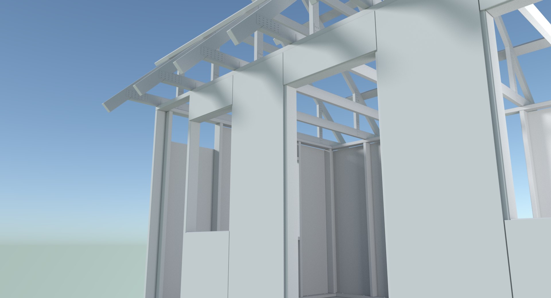timber frame building construction 3d x