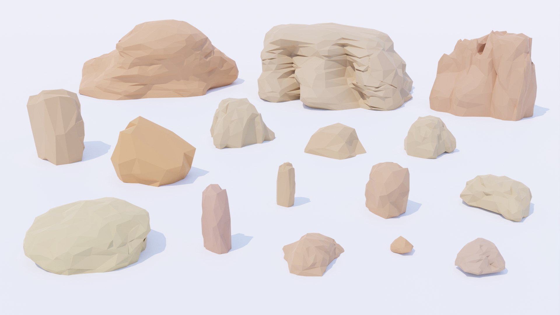 3D Pack 89 Rocks Low-Poly Model - TurboSquid 2082991