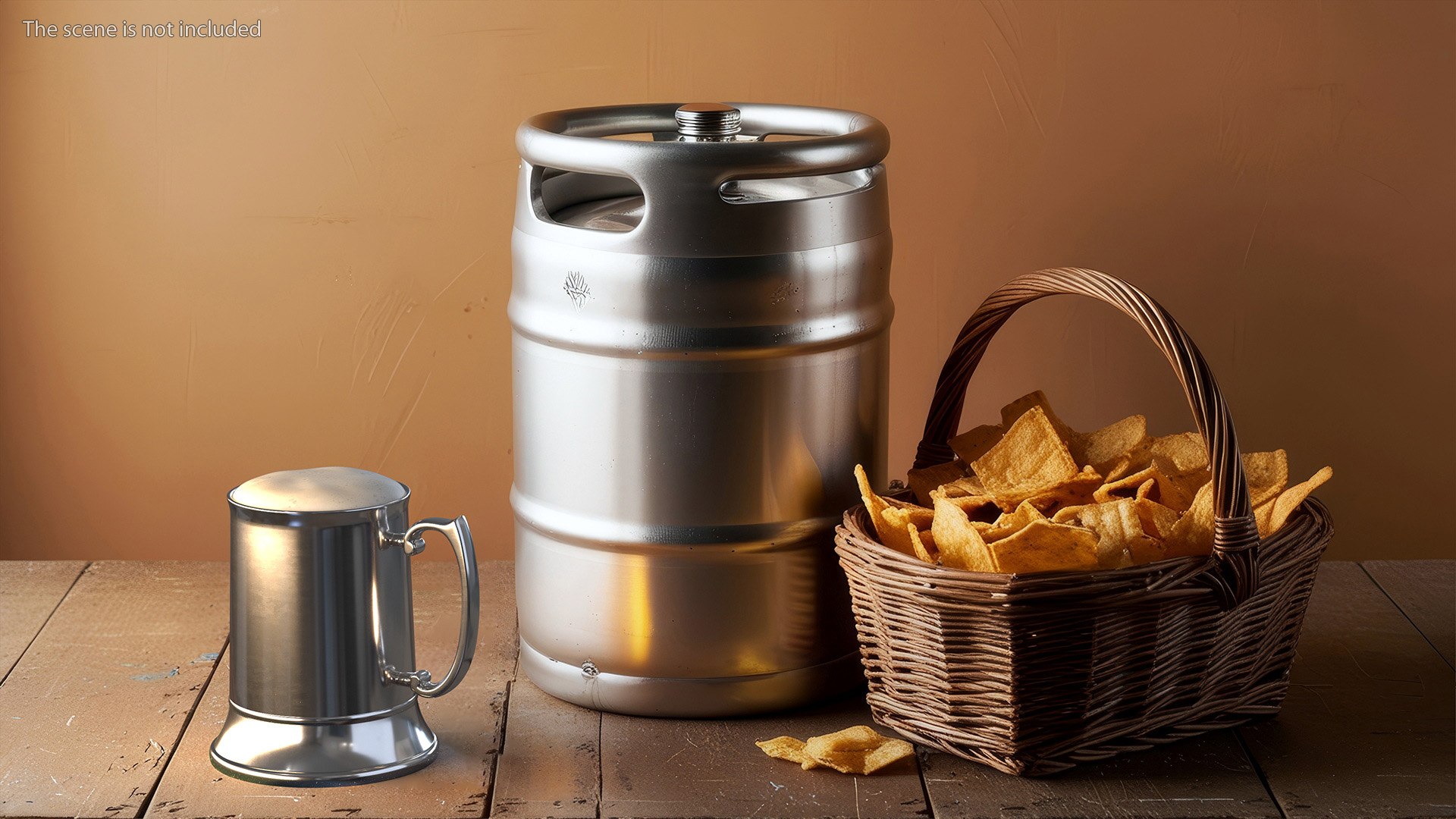 3D Stainless Steel Beer Stein With Beer - TurboSquid 2269737