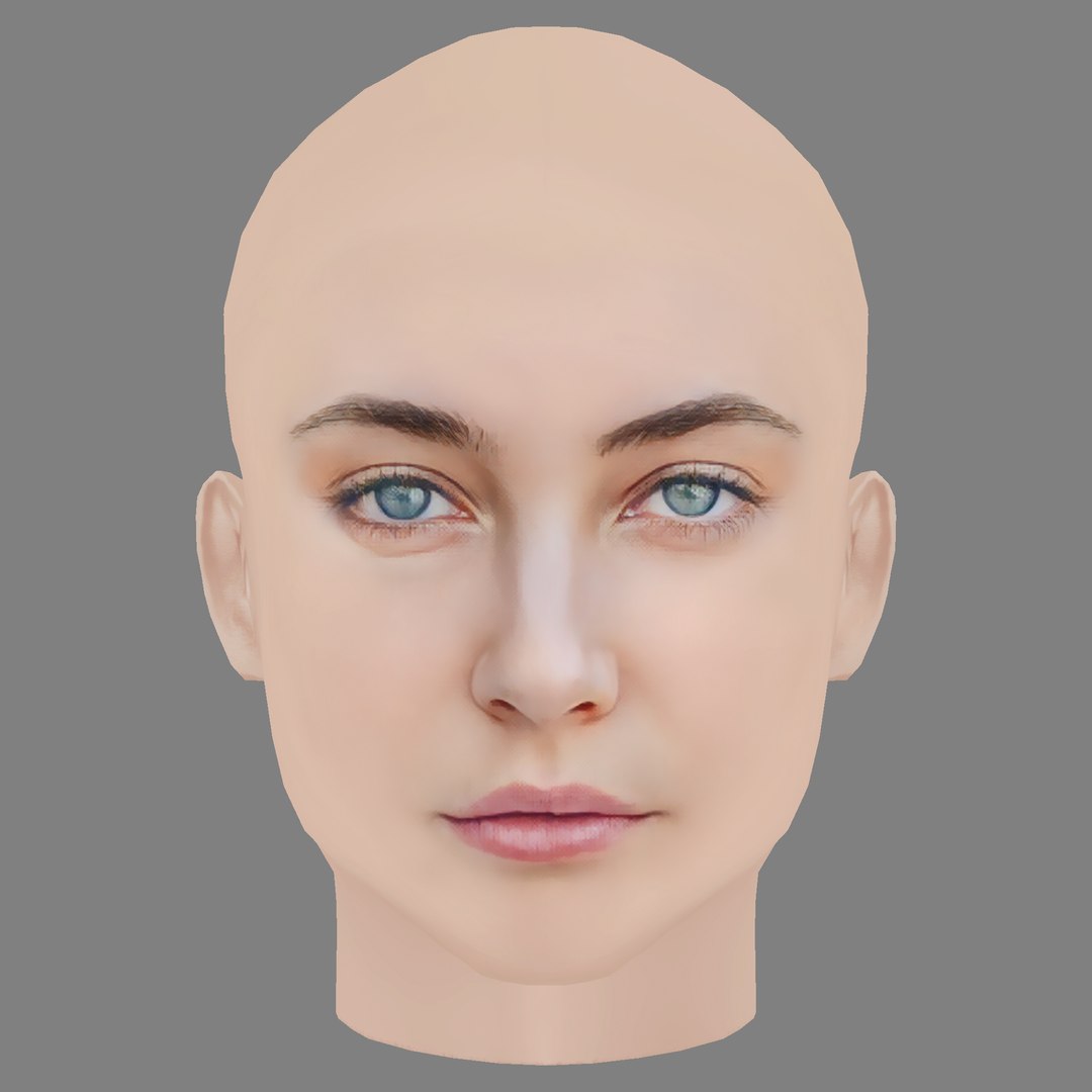 Mavournee Hazel Head - No Hair - Low Poly Head For Game 3D Model ...
