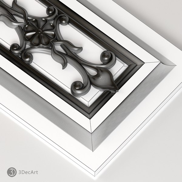 3d model of carved scroll cnc