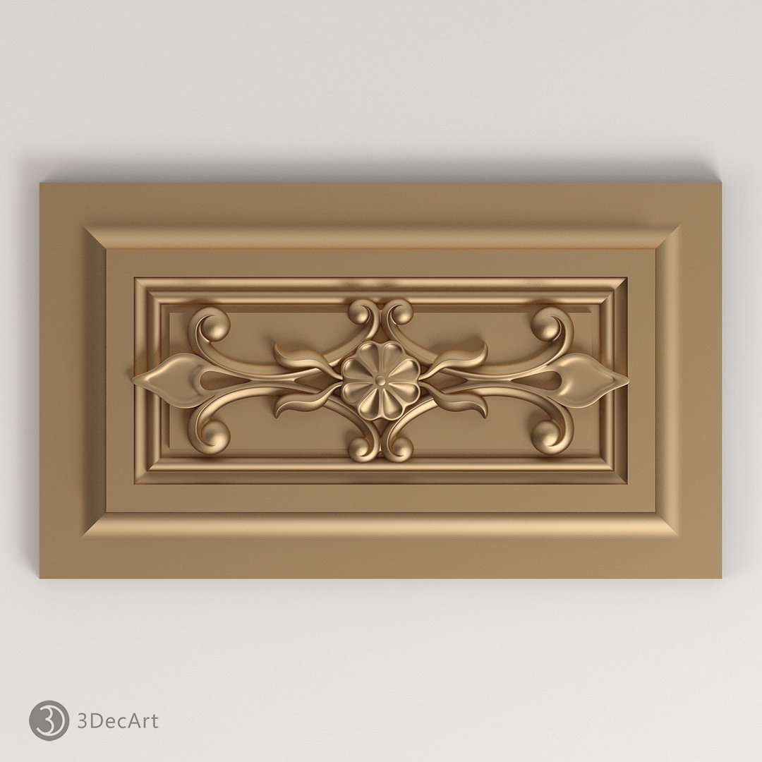 3d model of carved scroll cnc
