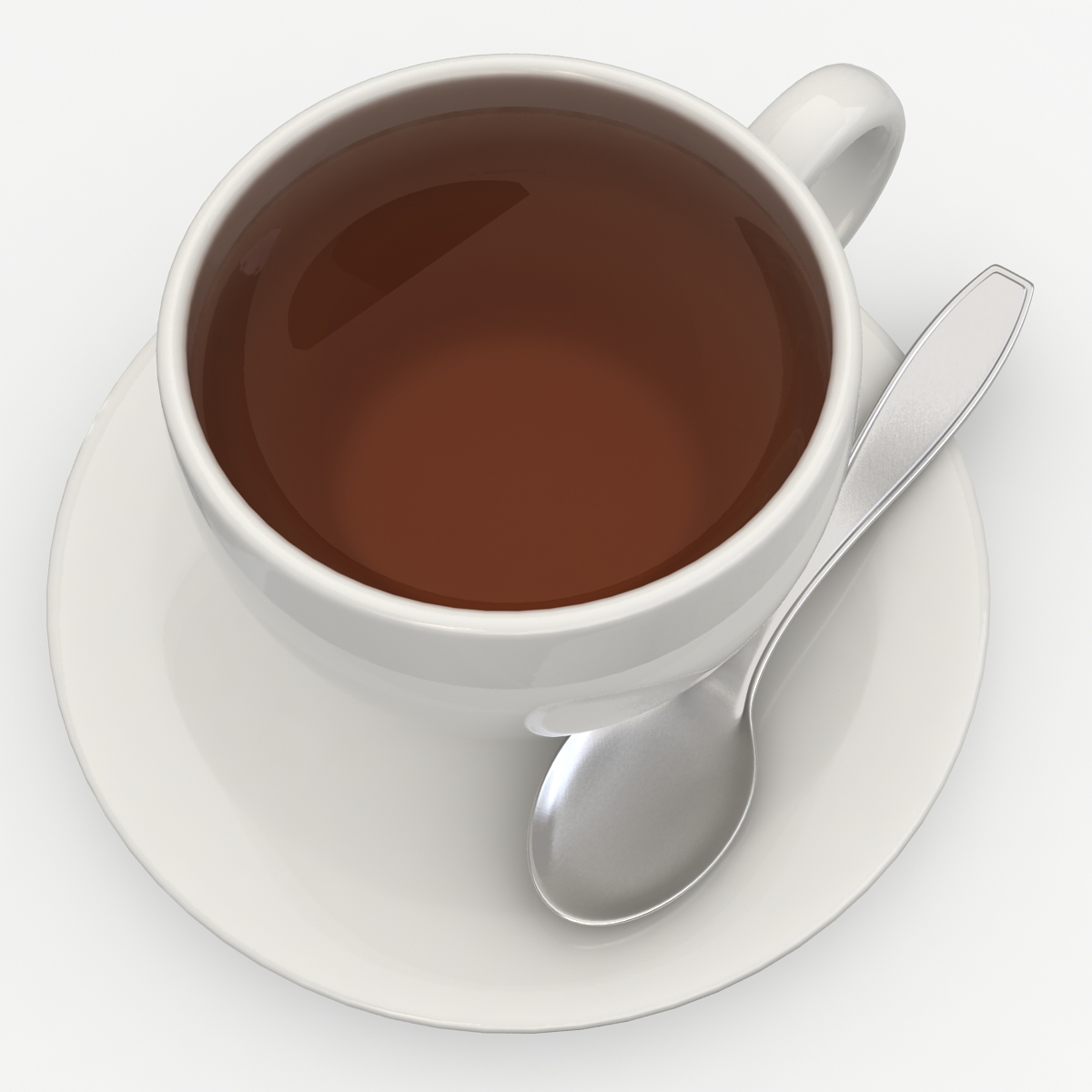 3d realistic hot beverage set model