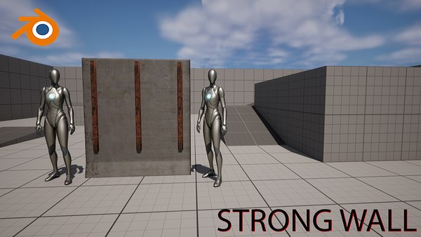 3D модель Unreal Strong Wall - TurboSquid 2030391