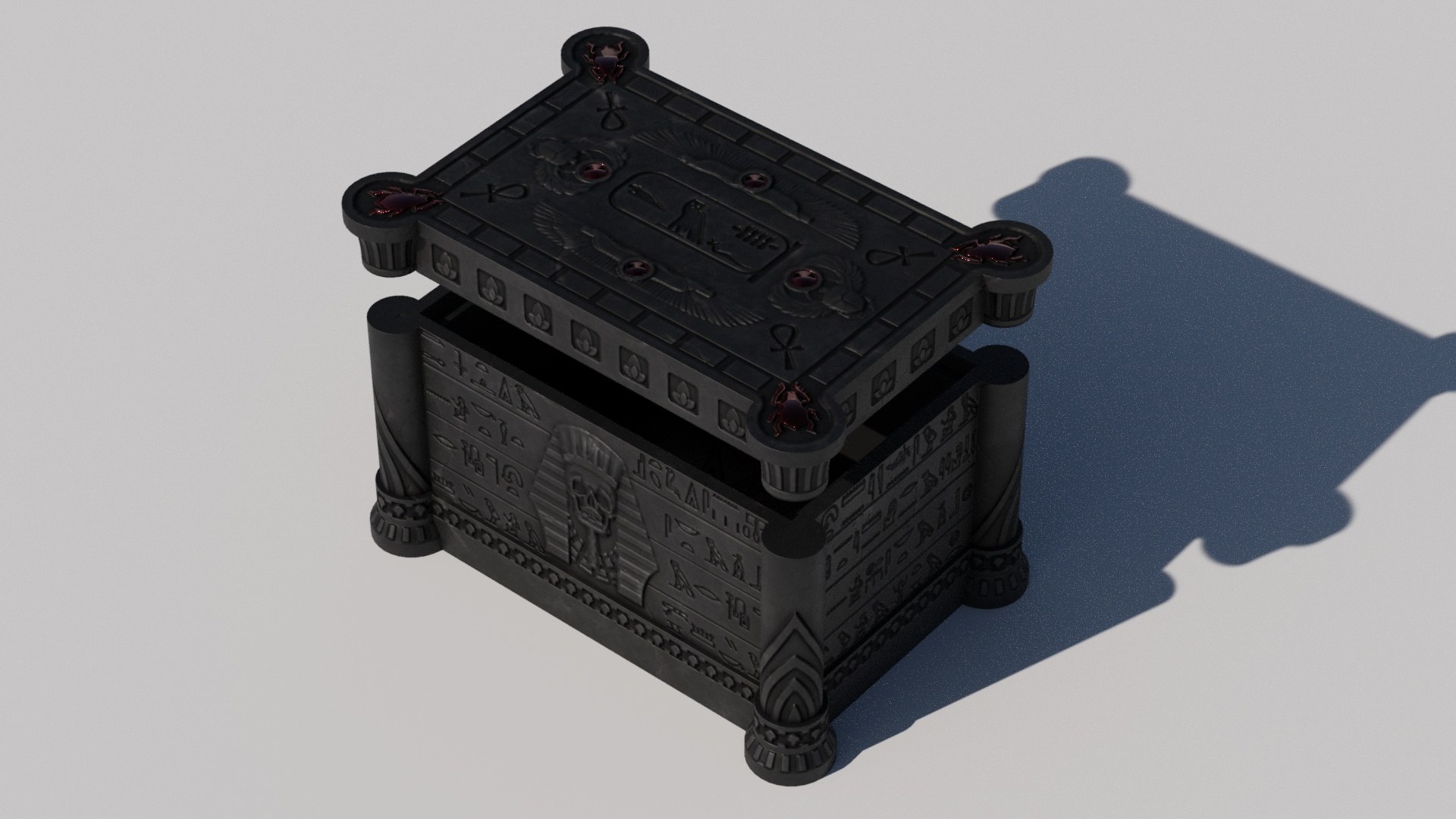 3D OB 02 Egyptian Necromancer Kit - 06 Boxes and small containers model ...