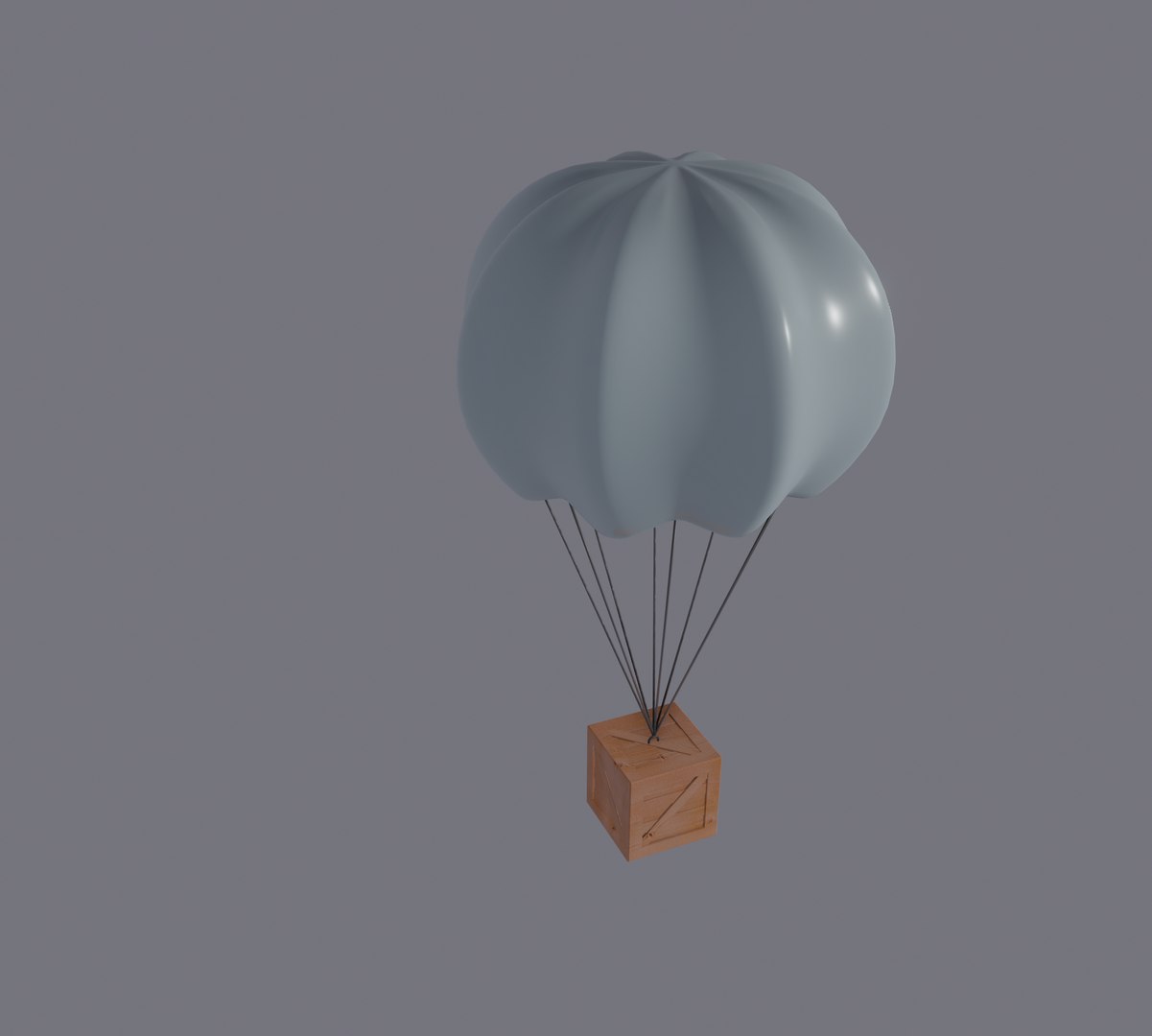 Orange Box Parachute 3D Model - TurboSquid 1663721