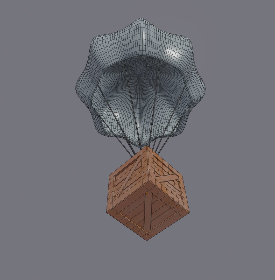 Orange Box Parachute 3D Model - TurboSquid 1663721