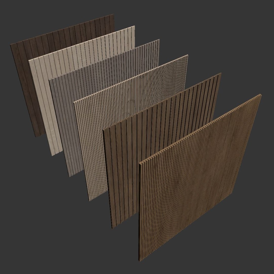 Wood Panel Set V02 3D Model - TurboSquid 1915841