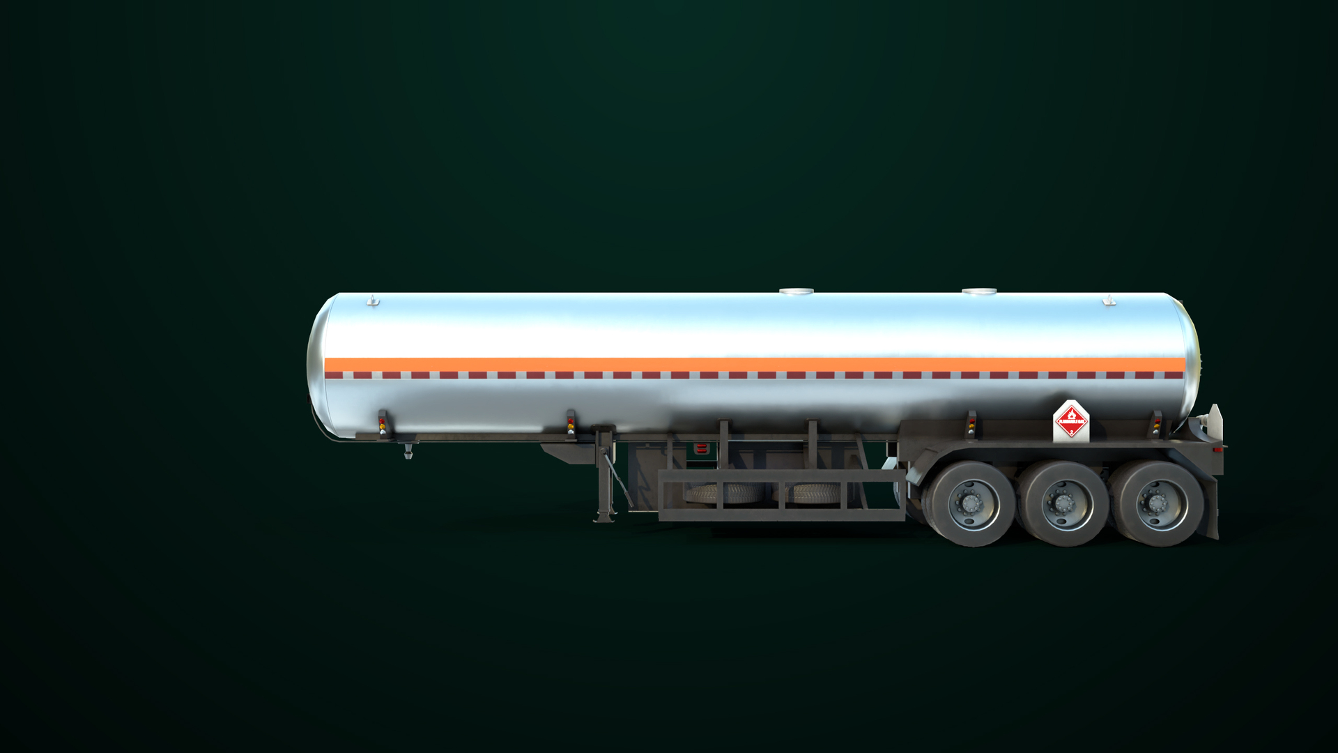 Gas Tank Trailer 04 For Heavy Truck All PBR Unity UE Textures 3D Model ...