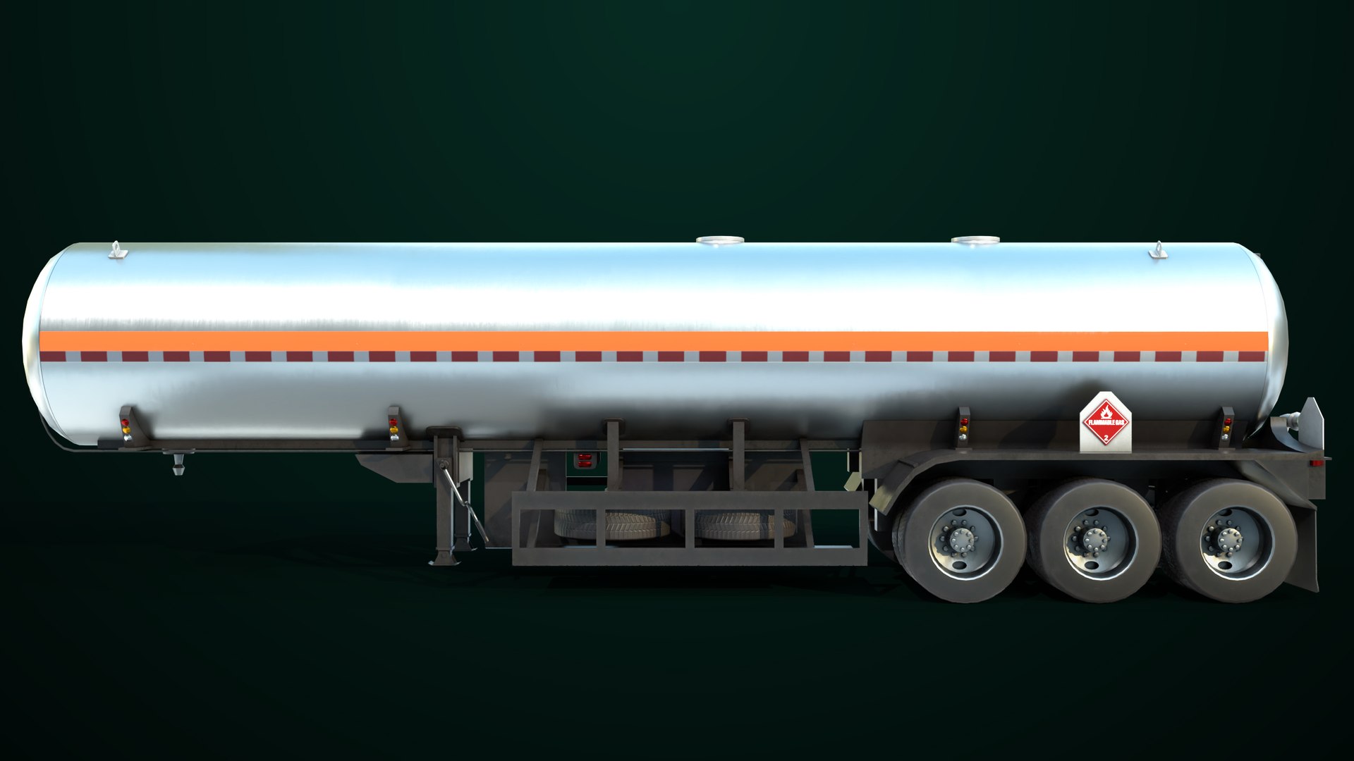 Gas Tank Trailer 04 For Heavy Truck All PBR Unity UE Textures 3D Model ...