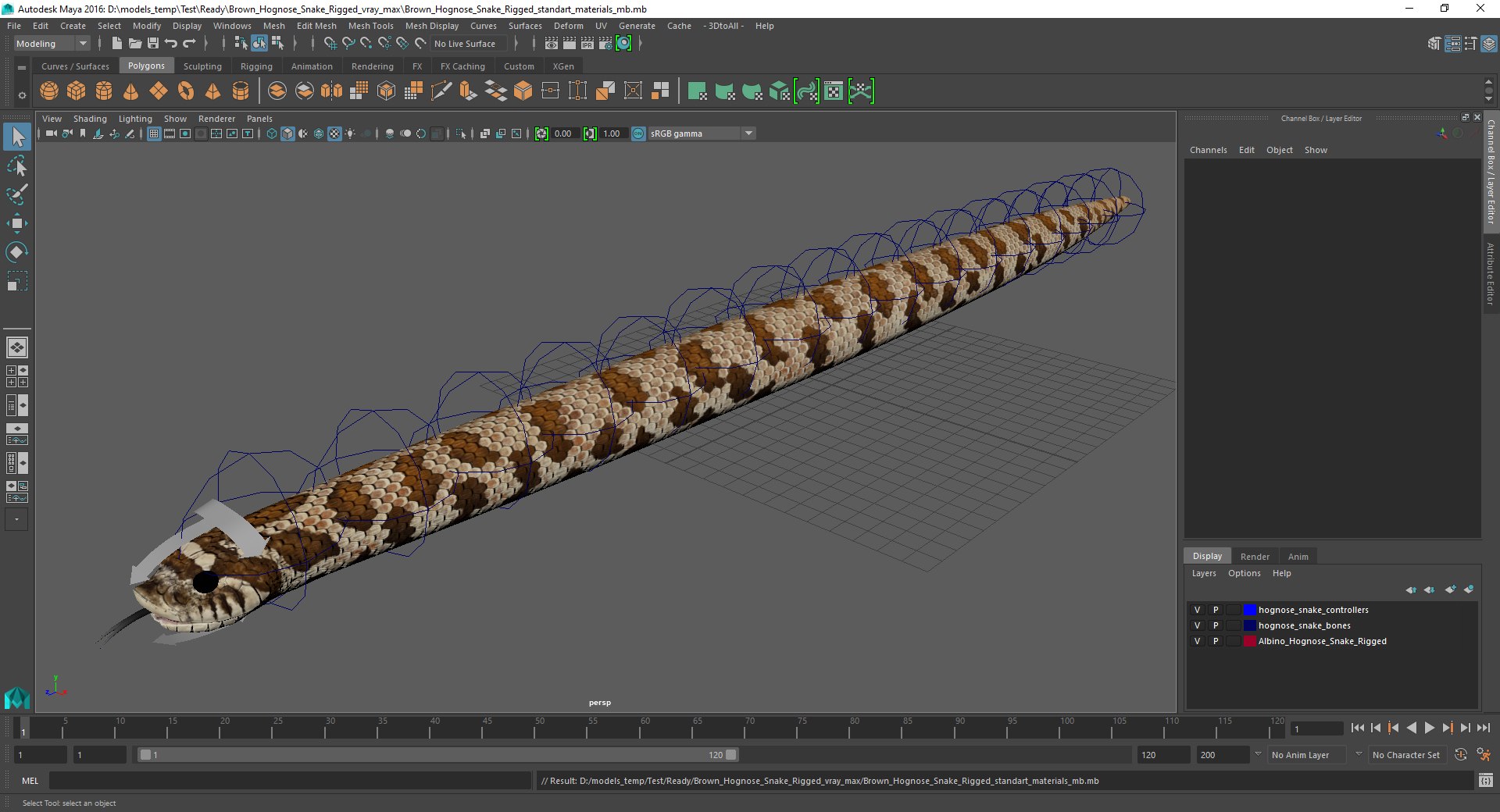 3D Brown Hognose Snake Rigged Model - TurboSquid 1501045