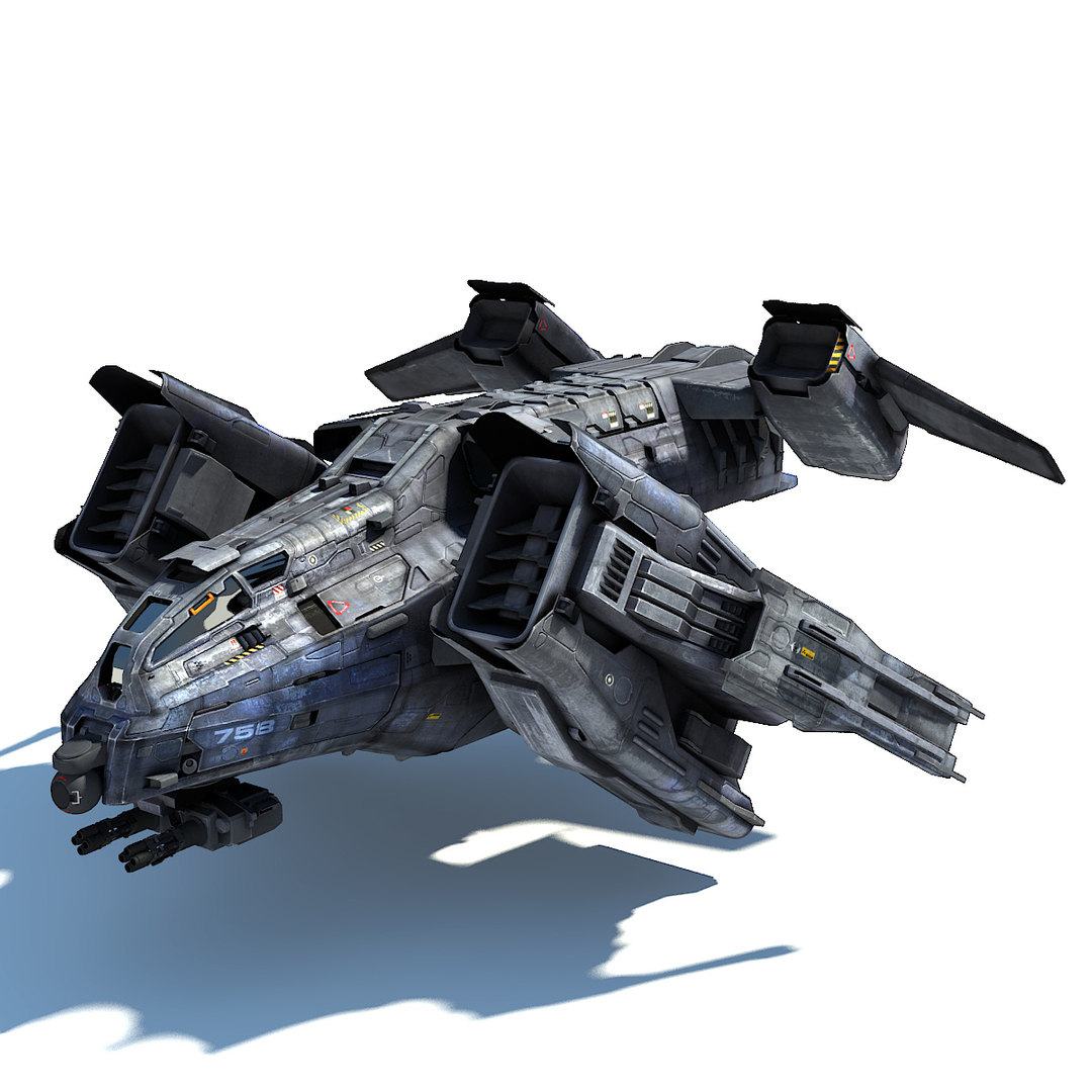3d model sci fi dropship